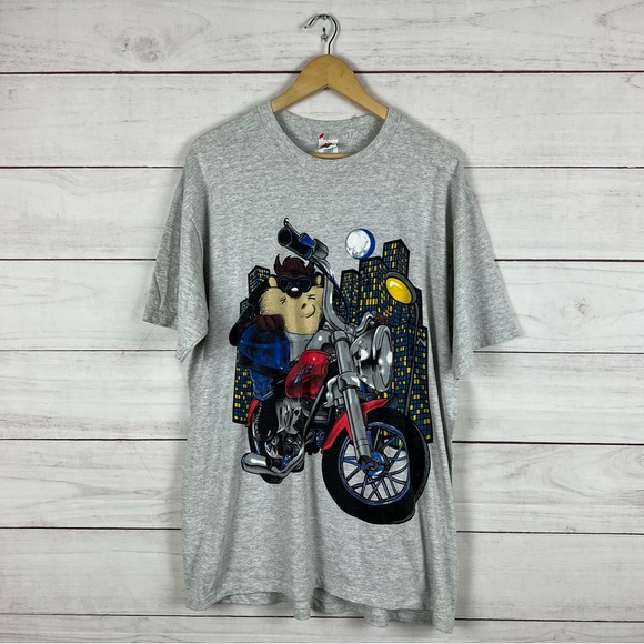 Vintage | Shirts | Vintage 997 Looney Tunes Taz Biker T Shirt Xl | Poshmark